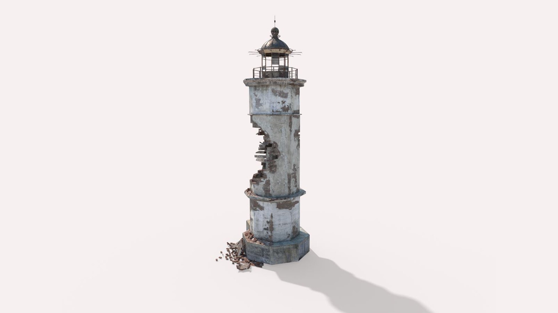 Destroyed Lighthouse Model - TurboSquid 2282022