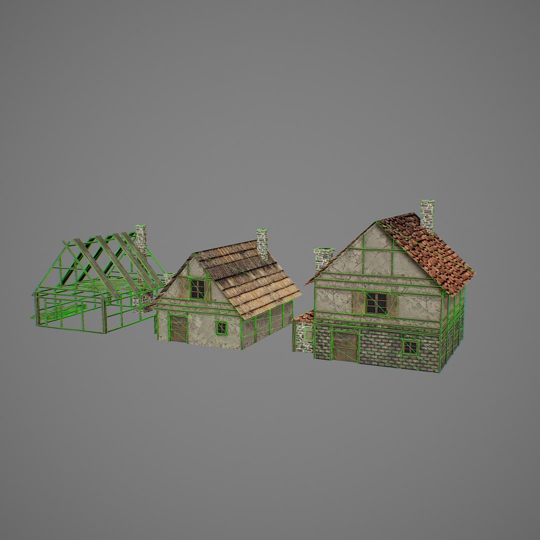 3D medieval bakery buildings - TurboSquid 1258321