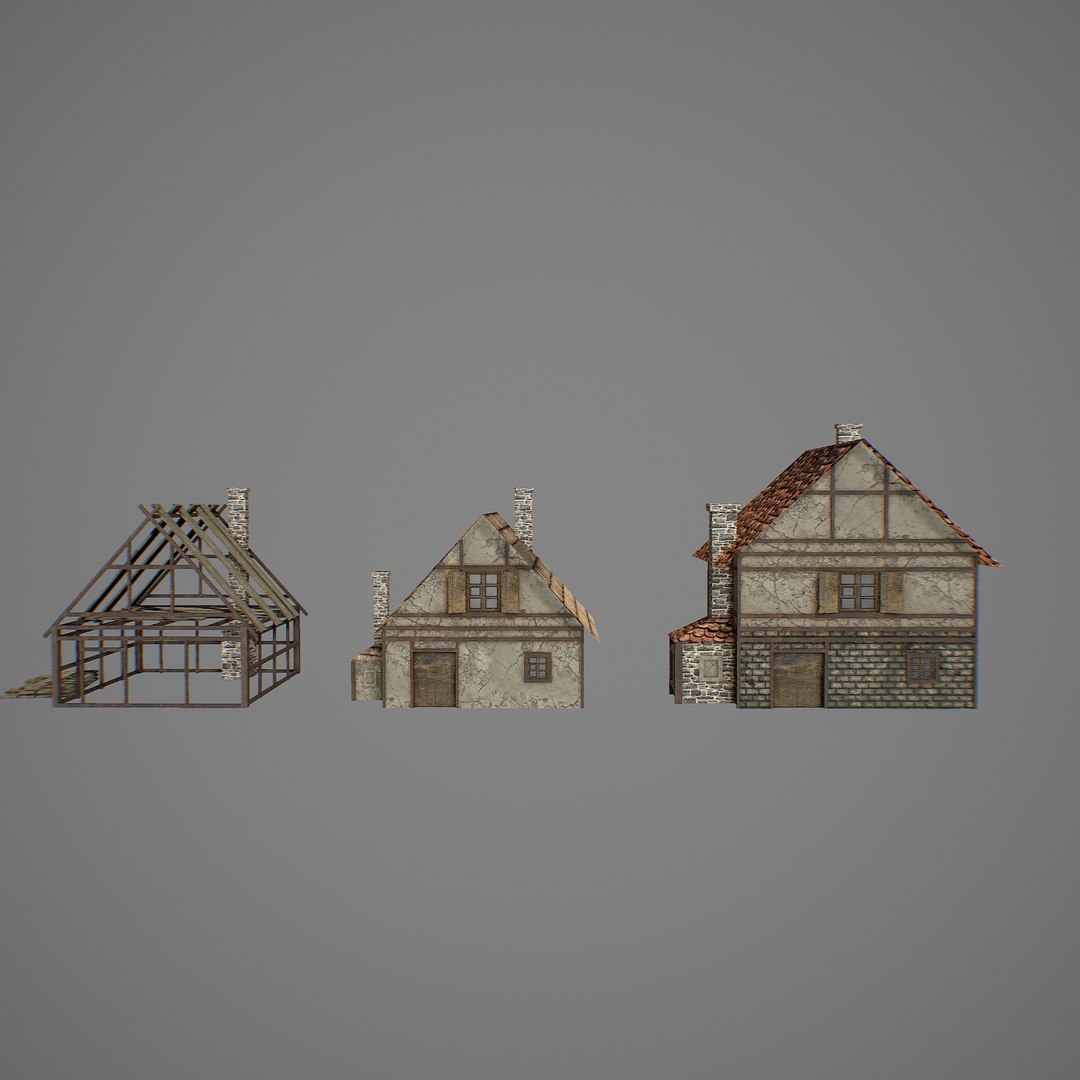 3D medieval bakery buildings - TurboSquid 1258321