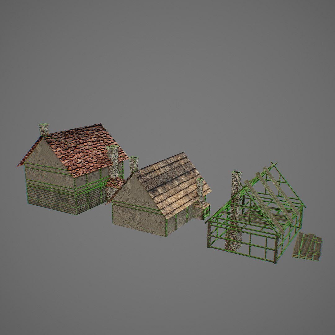 3D medieval bakery buildings - TurboSquid 1258321