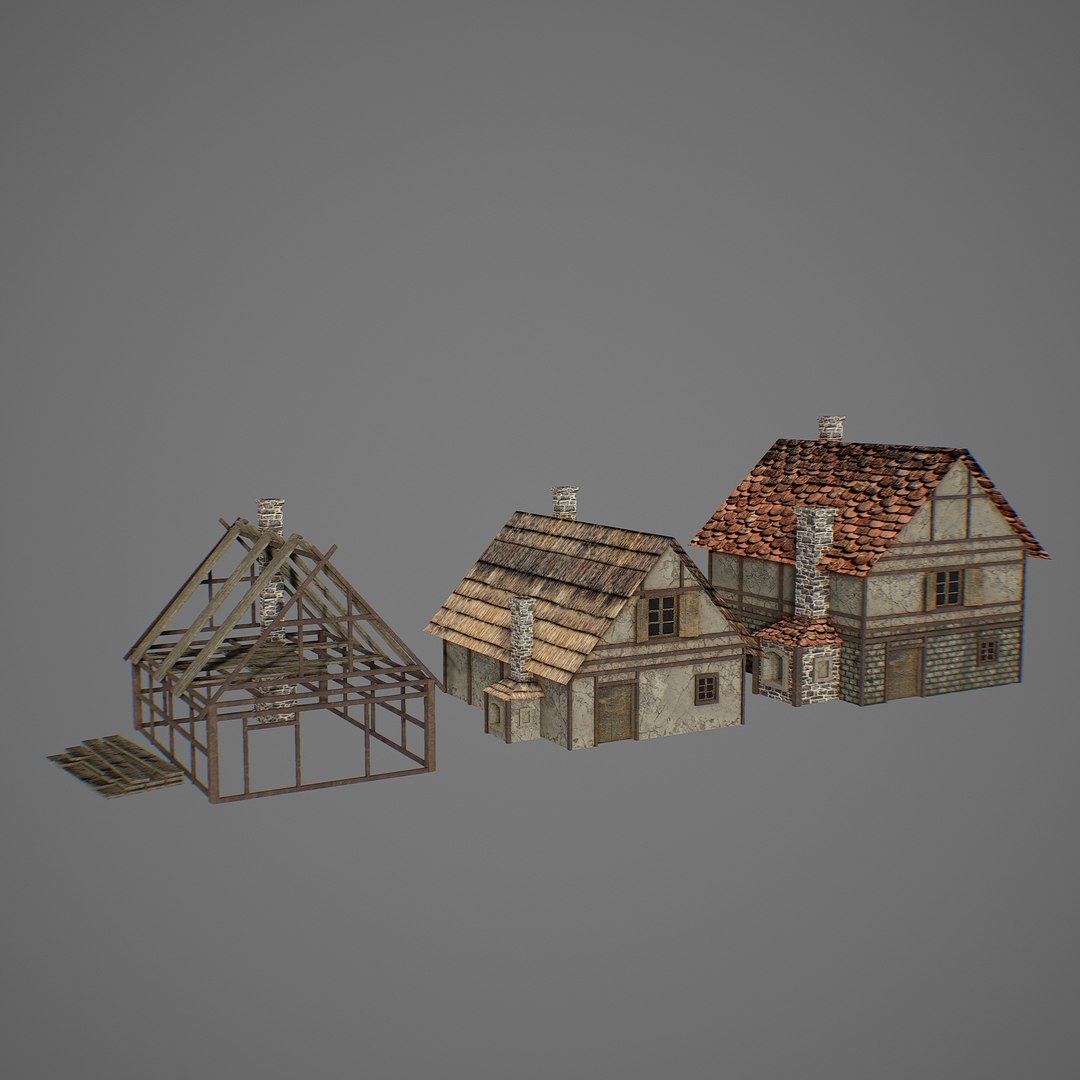 3D medieval bakery buildings - TurboSquid 1258321