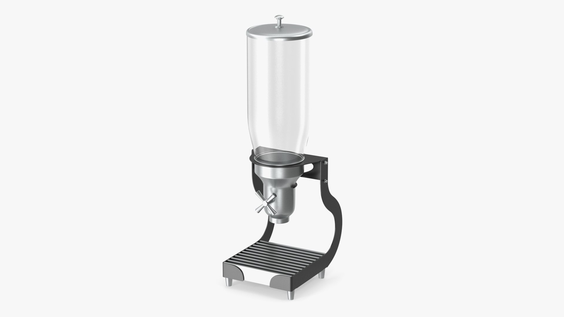 3D Smart Space Dry Food Dispenser With One Canister Metal Base ...