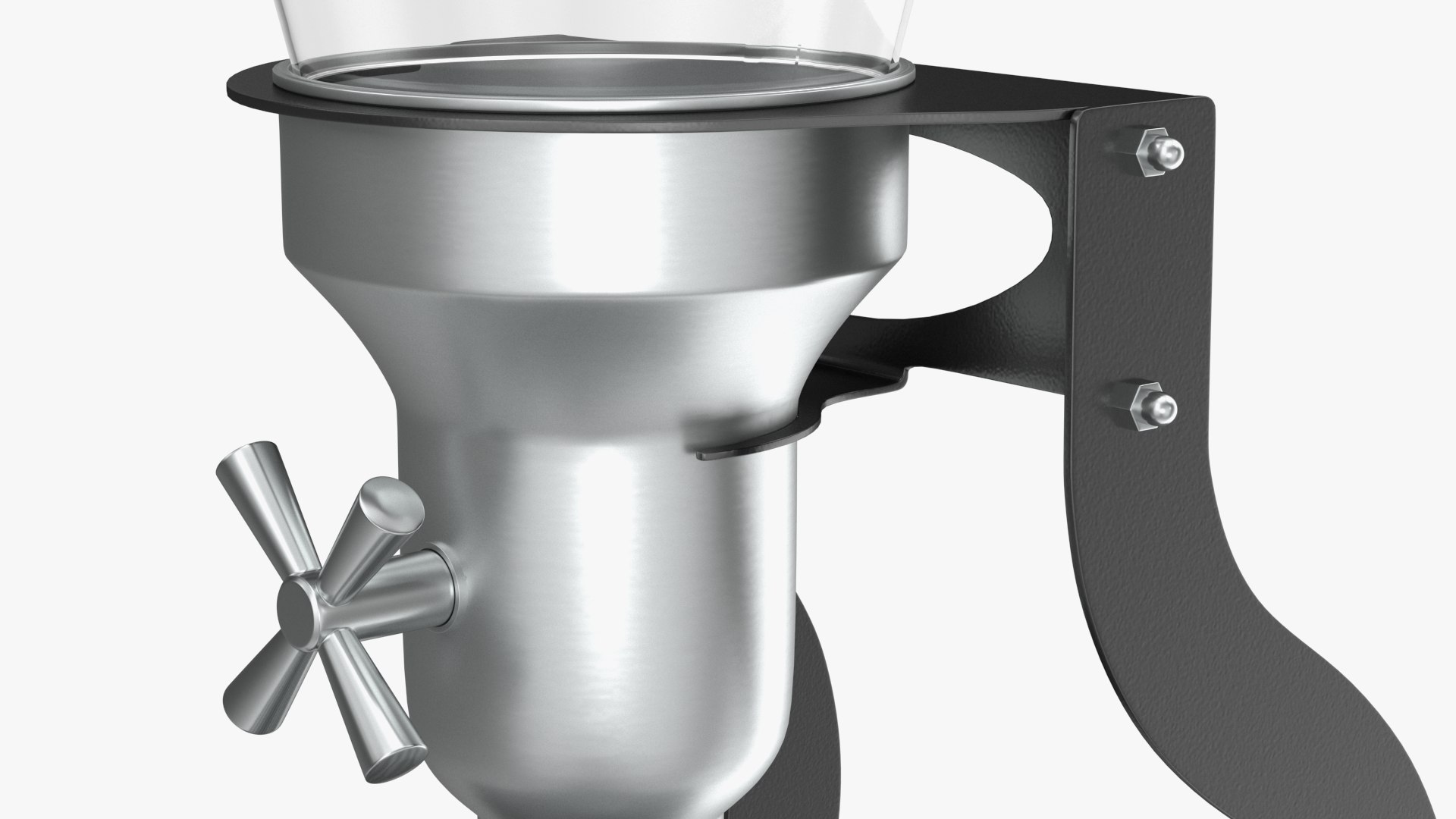 3D Smart Space Dry Food Dispenser With One Canister Metal Base ...