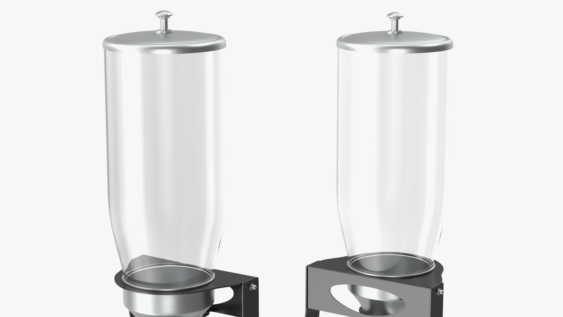 3D Smart Space Dry Food Dispenser With One Canister Metal Base ...