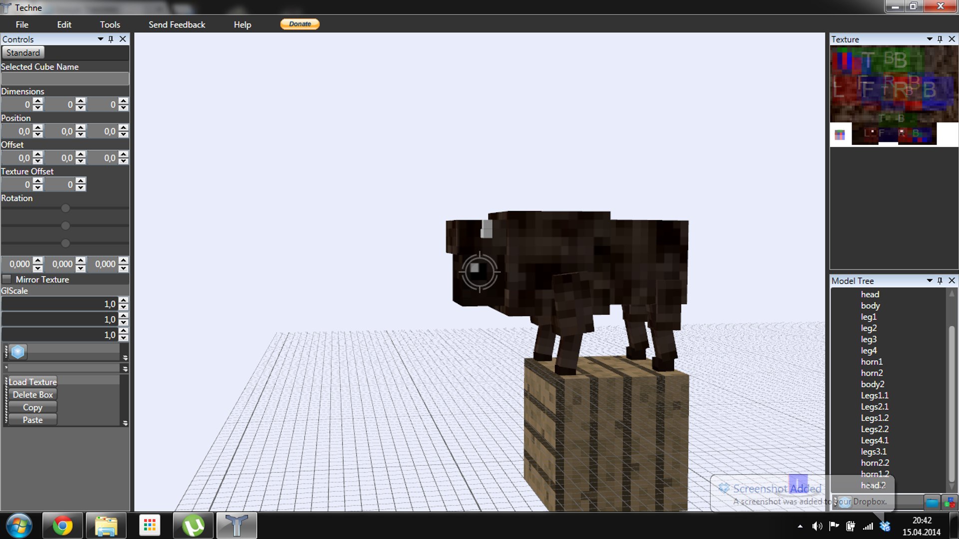 3ds max minecraft bison