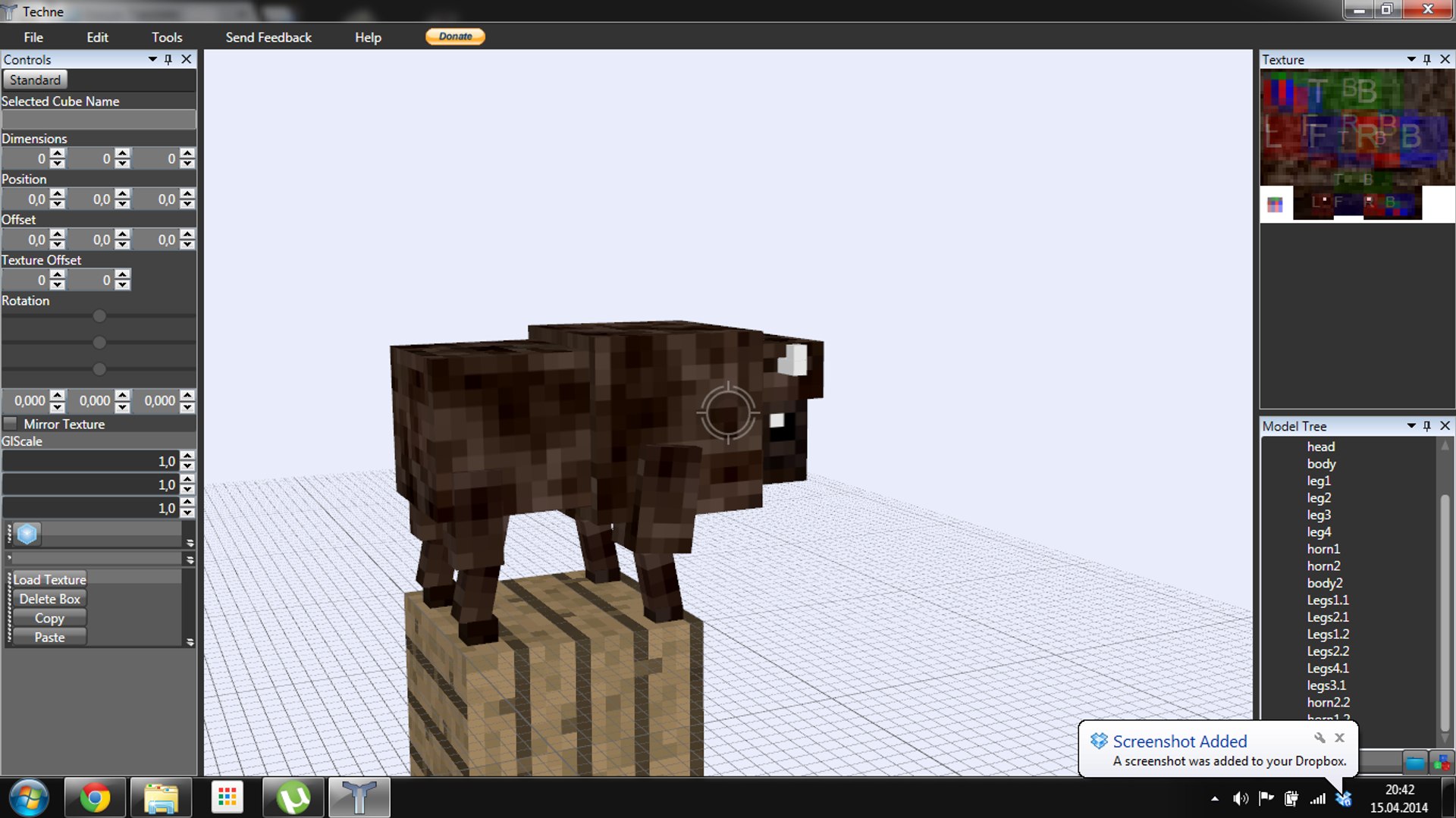 3ds max minecraft bison