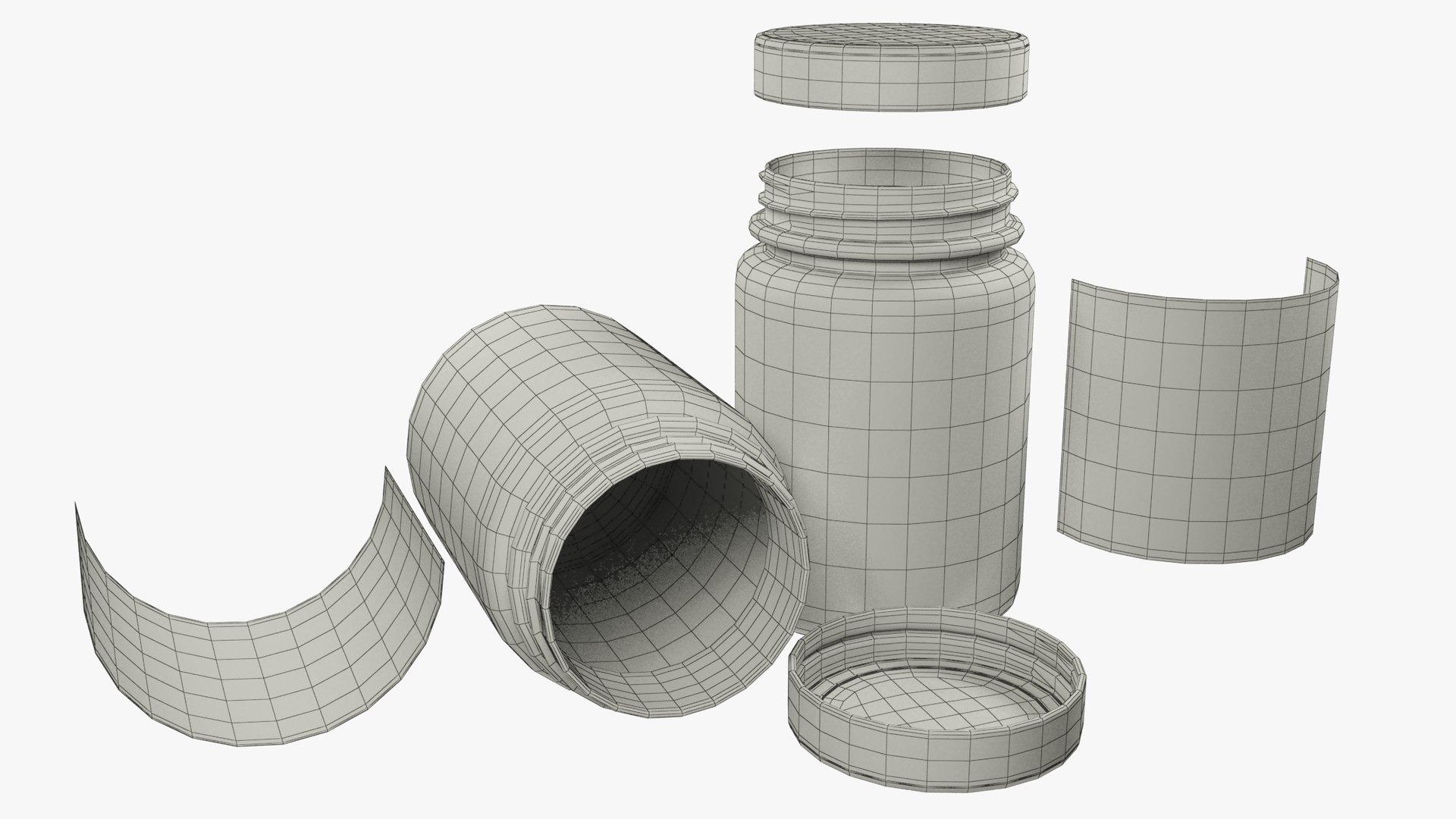 3D jar pills - TurboSquid 1573593