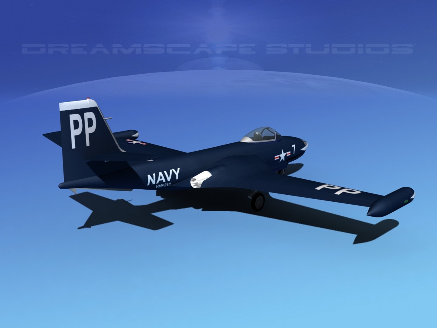 3d korean f2h banshee jet fighter