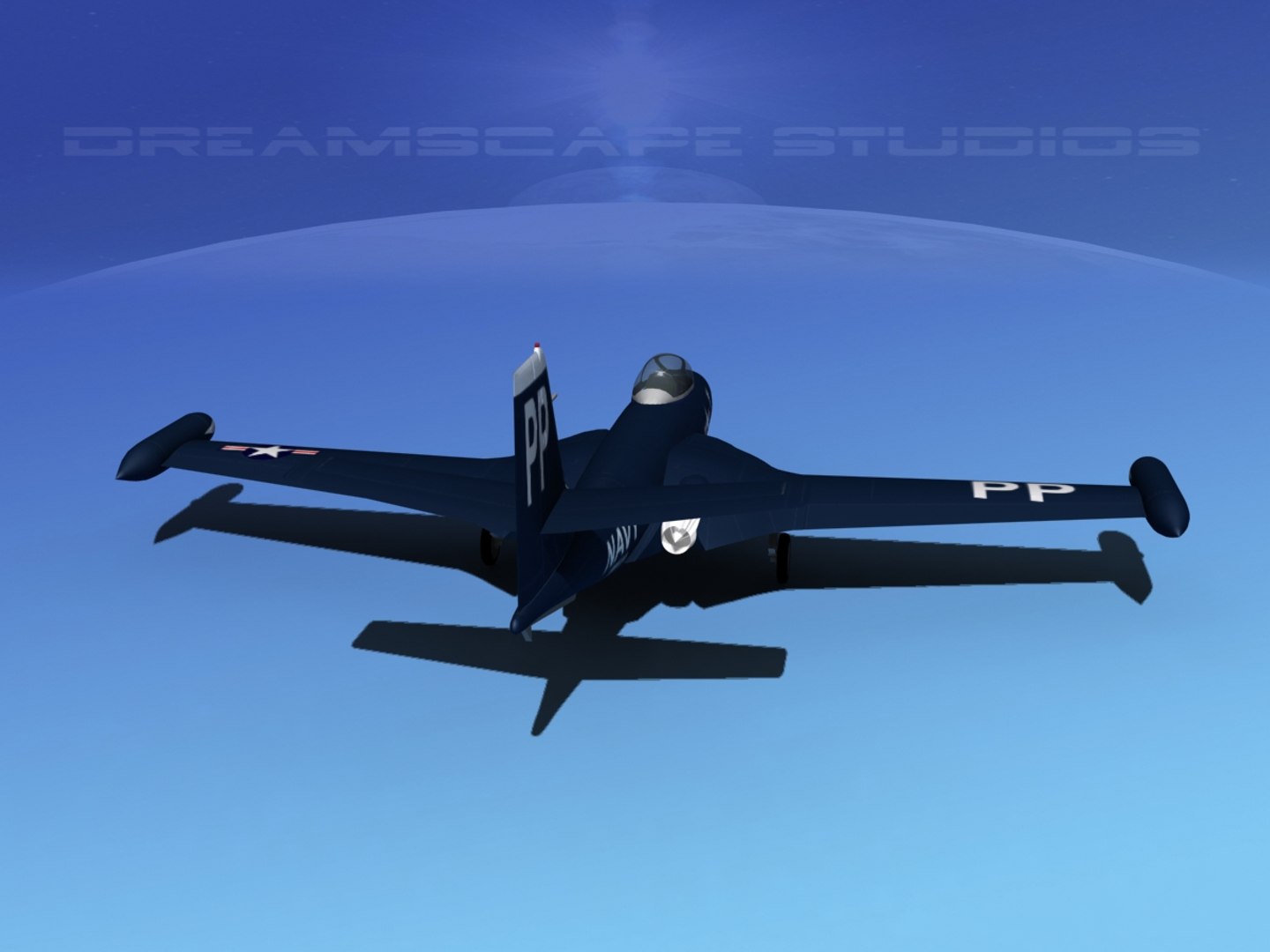 3d korean f2h banshee jet fighter