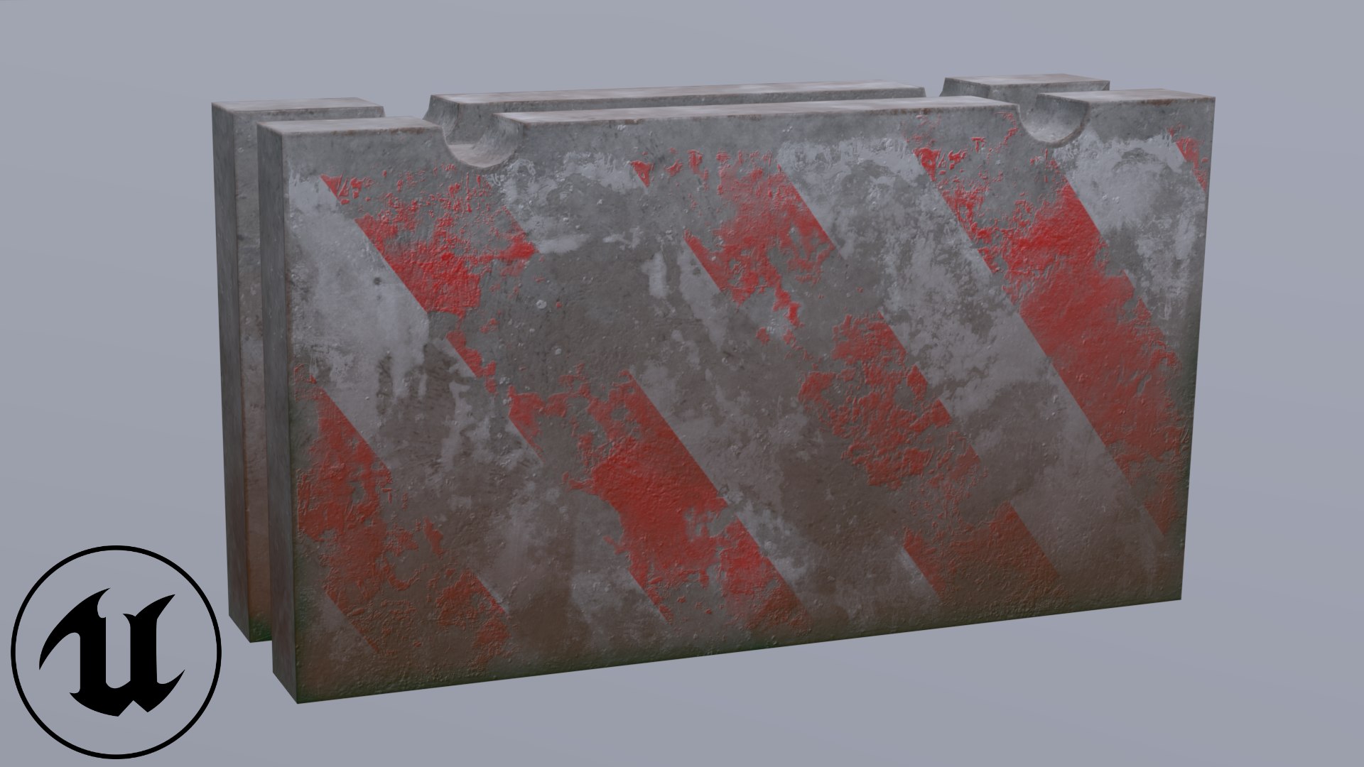 Concrete Barrier LOW POLY 3D - TurboSquid 2218280