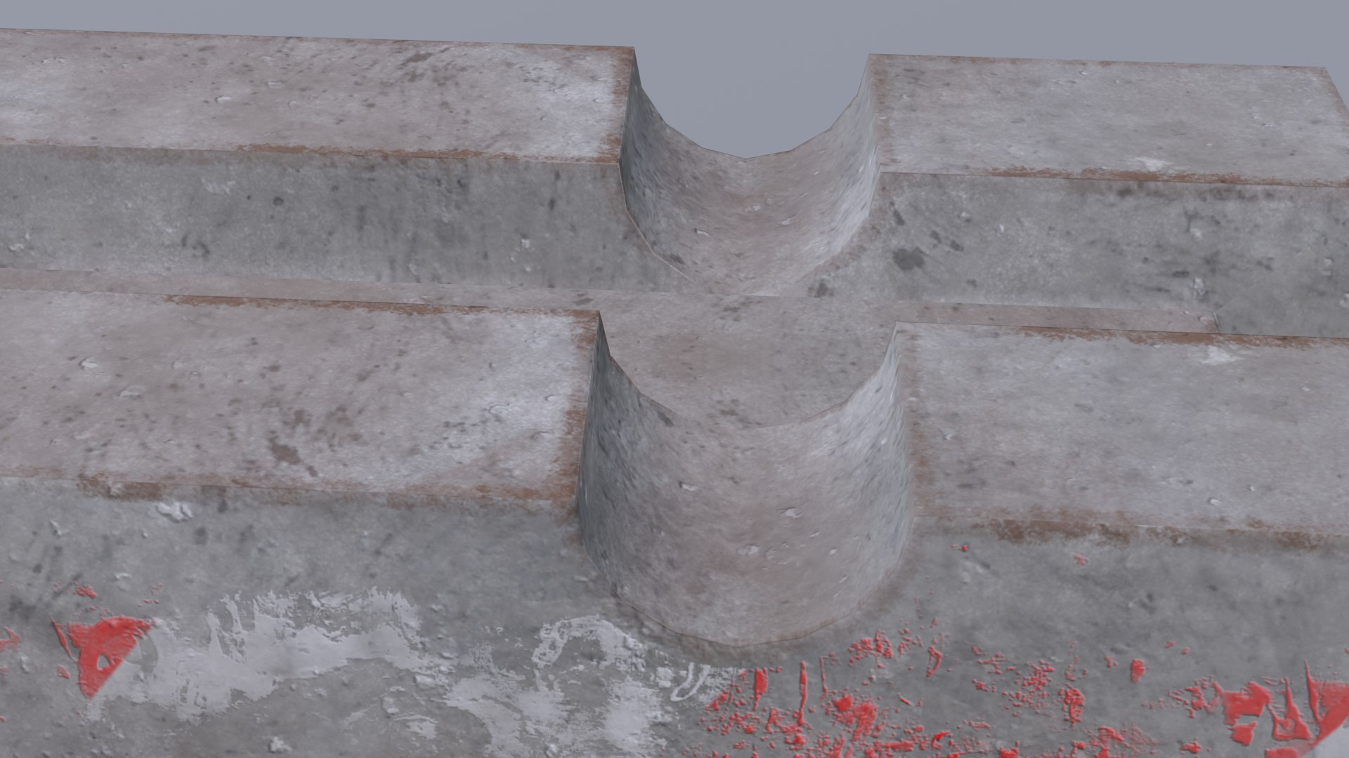 Concrete Barrier LOW POLY 3D - TurboSquid 2218280