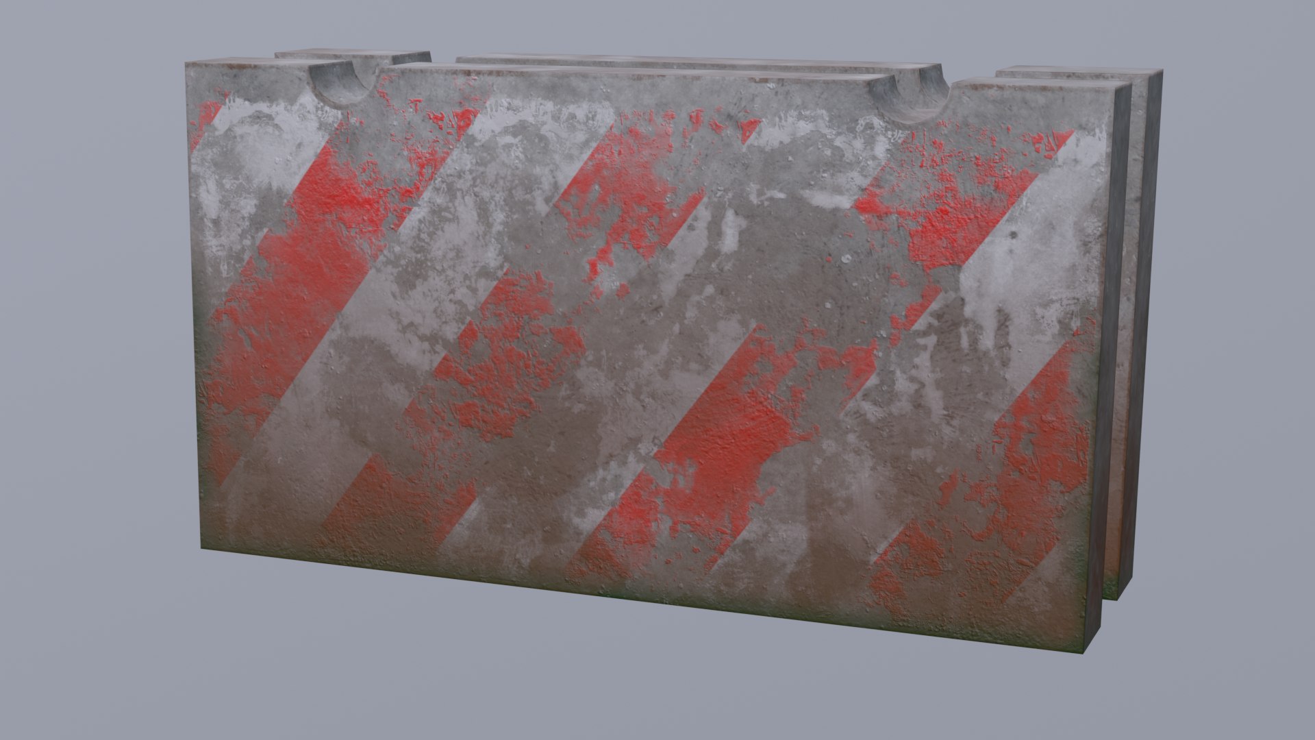 Concrete Barrier LOW POLY 3D - TurboSquid 2218280