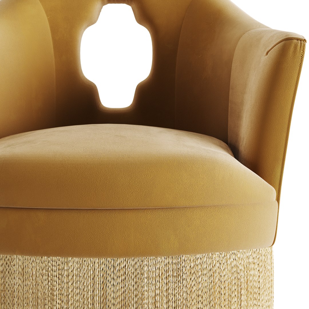 Seventh Avenue Jezebel Fringed Club Chair Model - TurboSquid 1957531