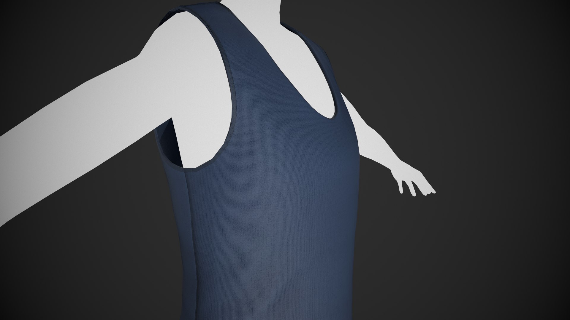 Blue Tank Top 3D Model - TurboSquid 1986933