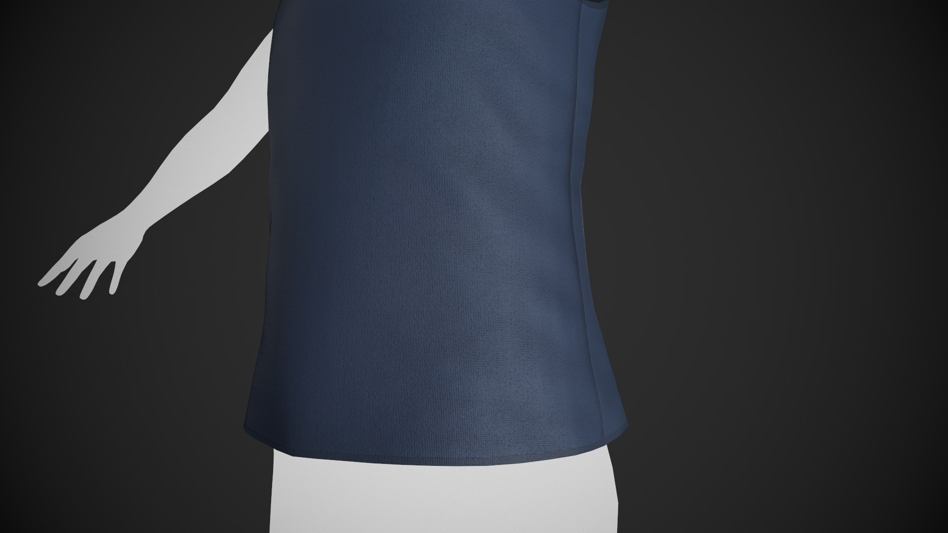 Blue Tank Top 3D Model - TurboSquid 1986933
