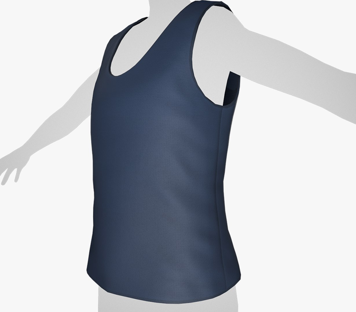Blue Tank Top 3D Model - TurboSquid 1986933