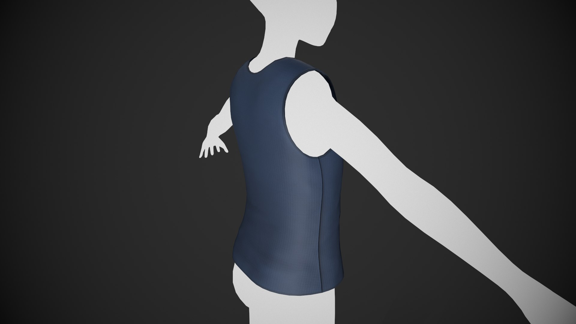 Blue Tank Top 3D Model - TurboSquid 1986933