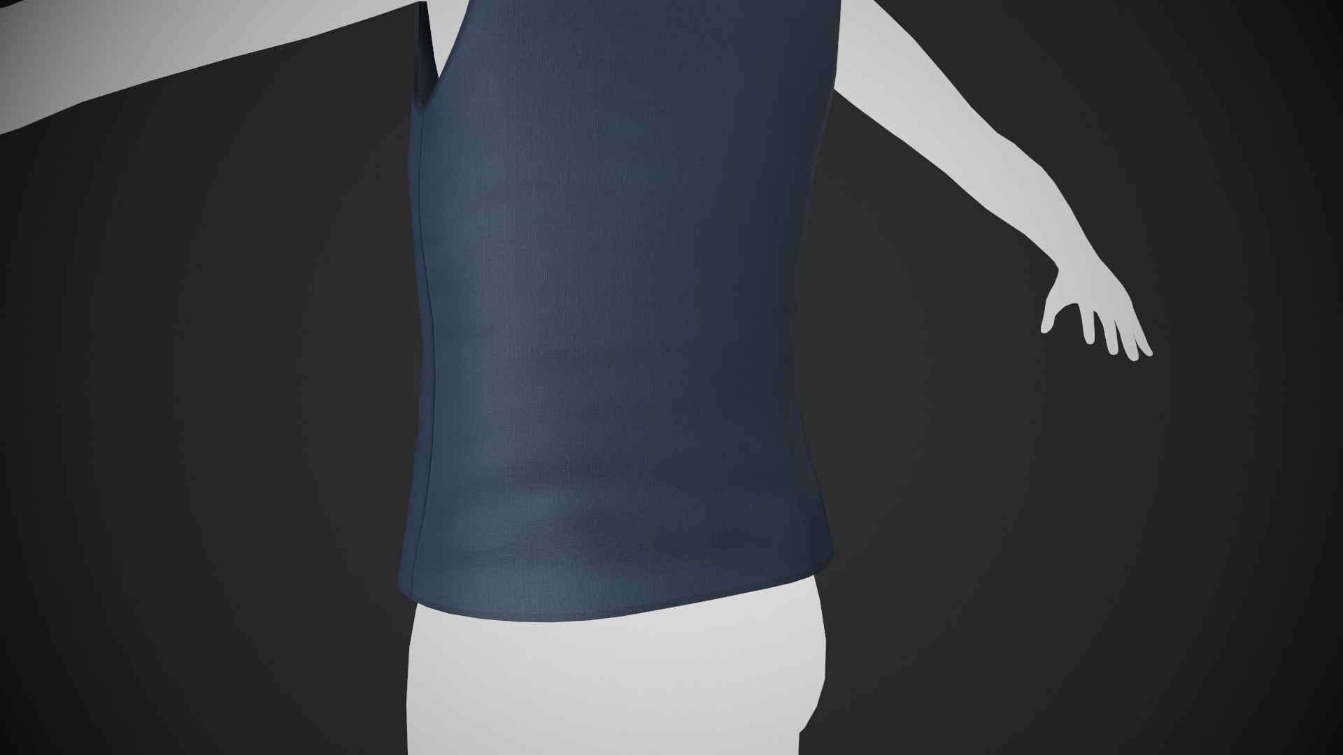 Blue Tank Top 3D Model - TurboSquid 1986933