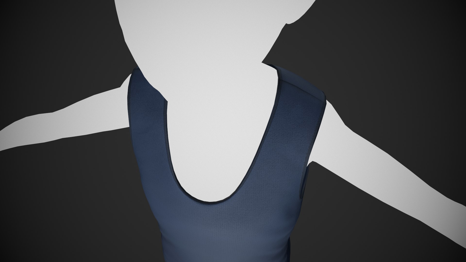 Blue Tank Top 3D Model - TurboSquid 1986933
