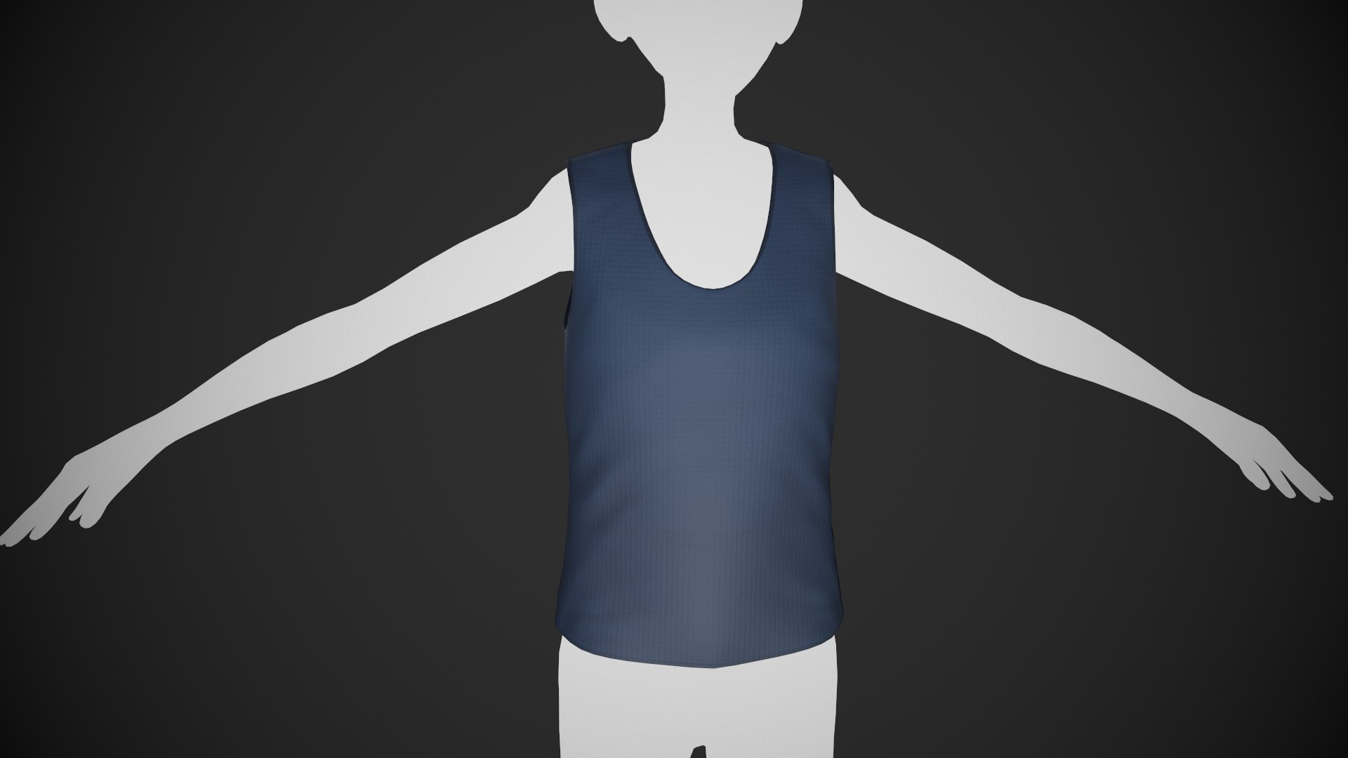Blue Tank Top 3D Model - TurboSquid 1986933