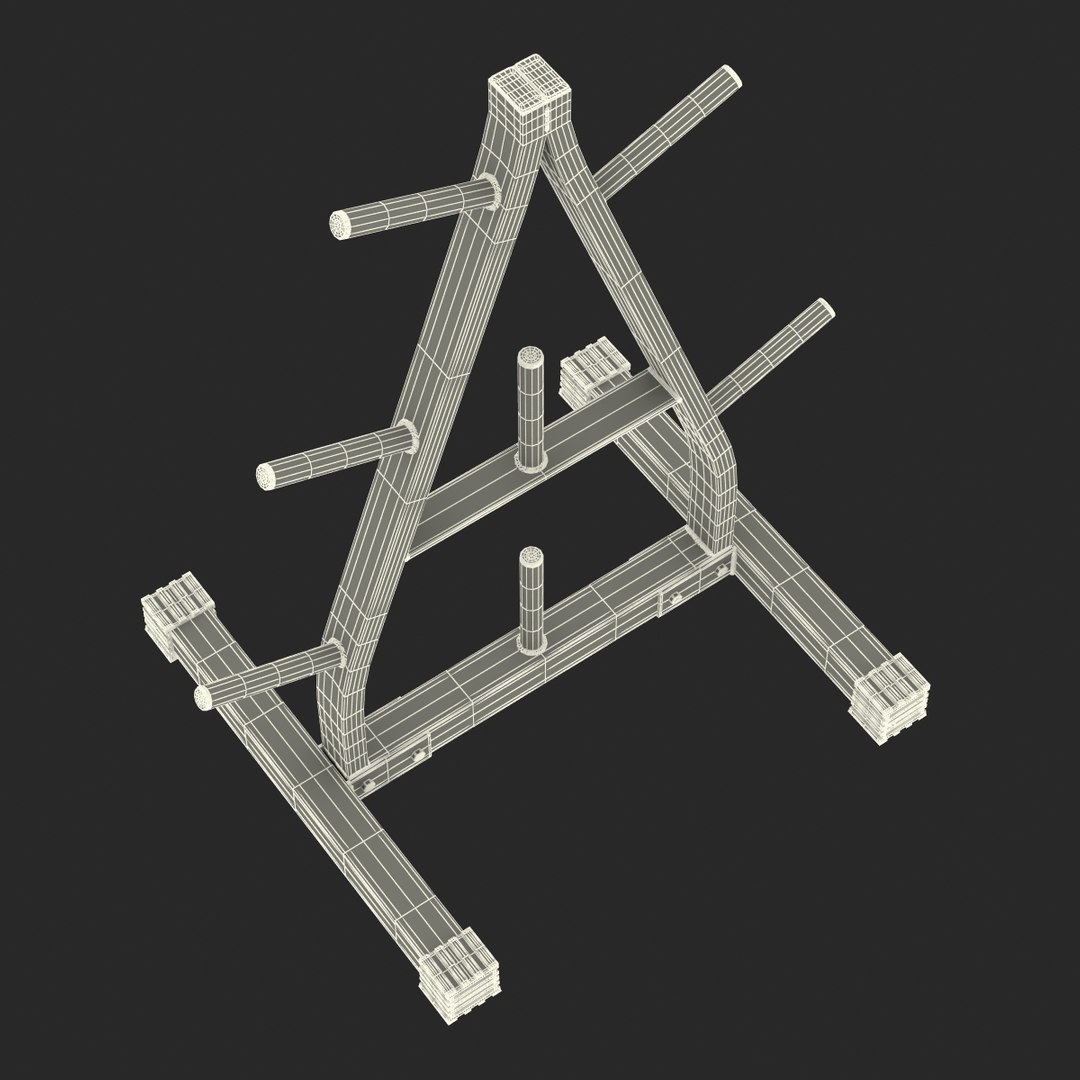 3d model weight plate tree