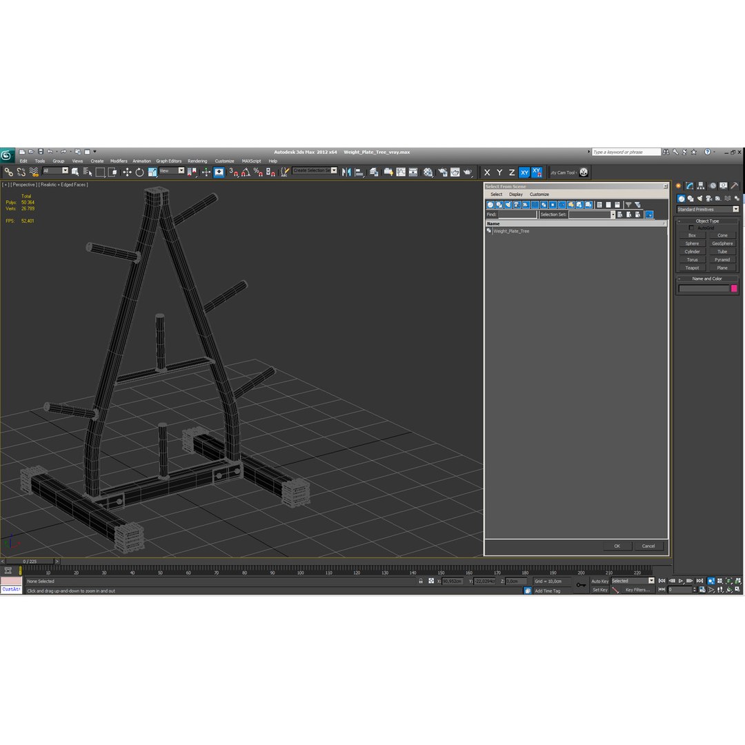 3d model weight plate tree