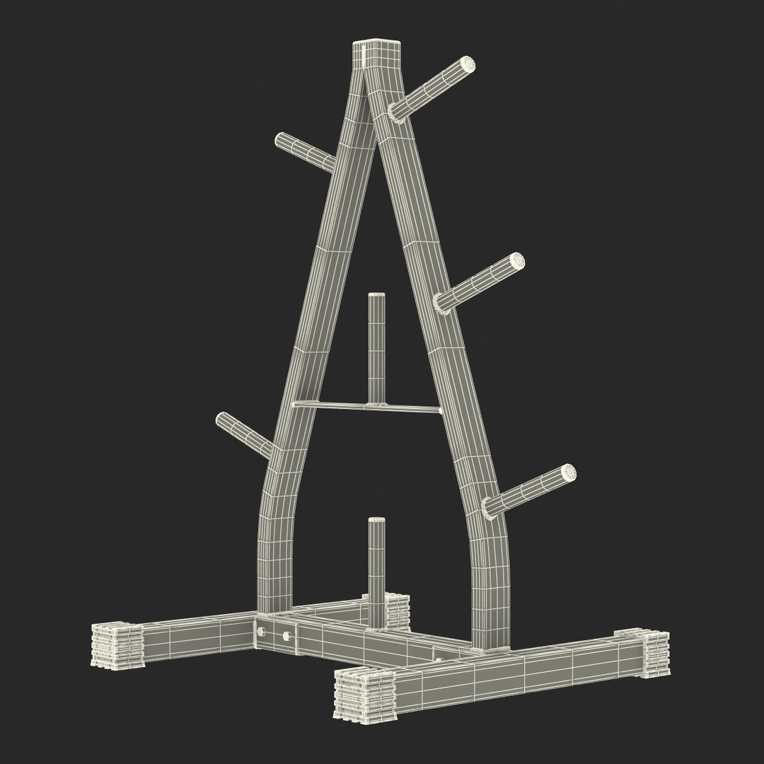 3d model weight plate tree