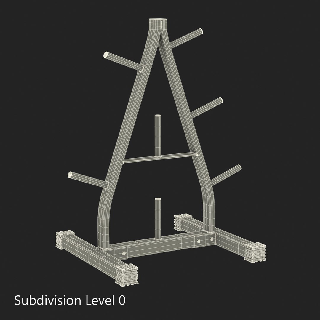 3d model weight plate tree