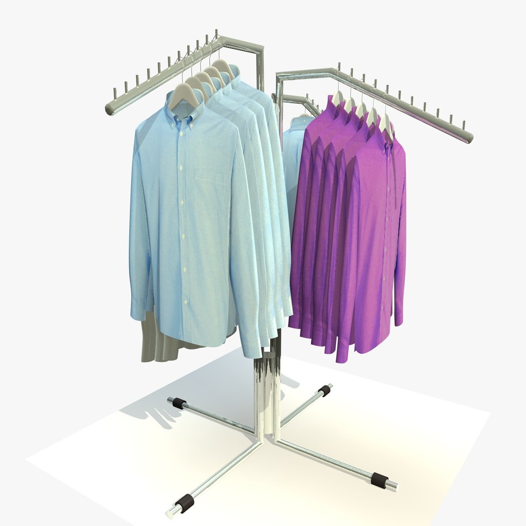 3d model mens shirt rack
