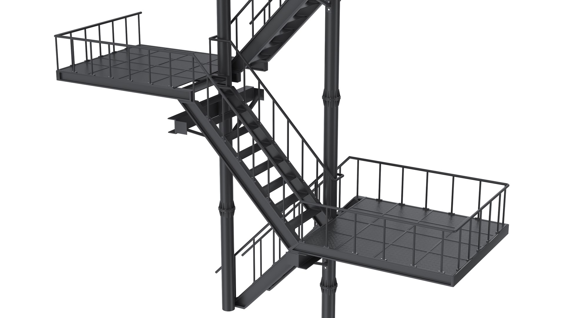 3D Model Fire Escape Staircase - TurboSquid 2335292