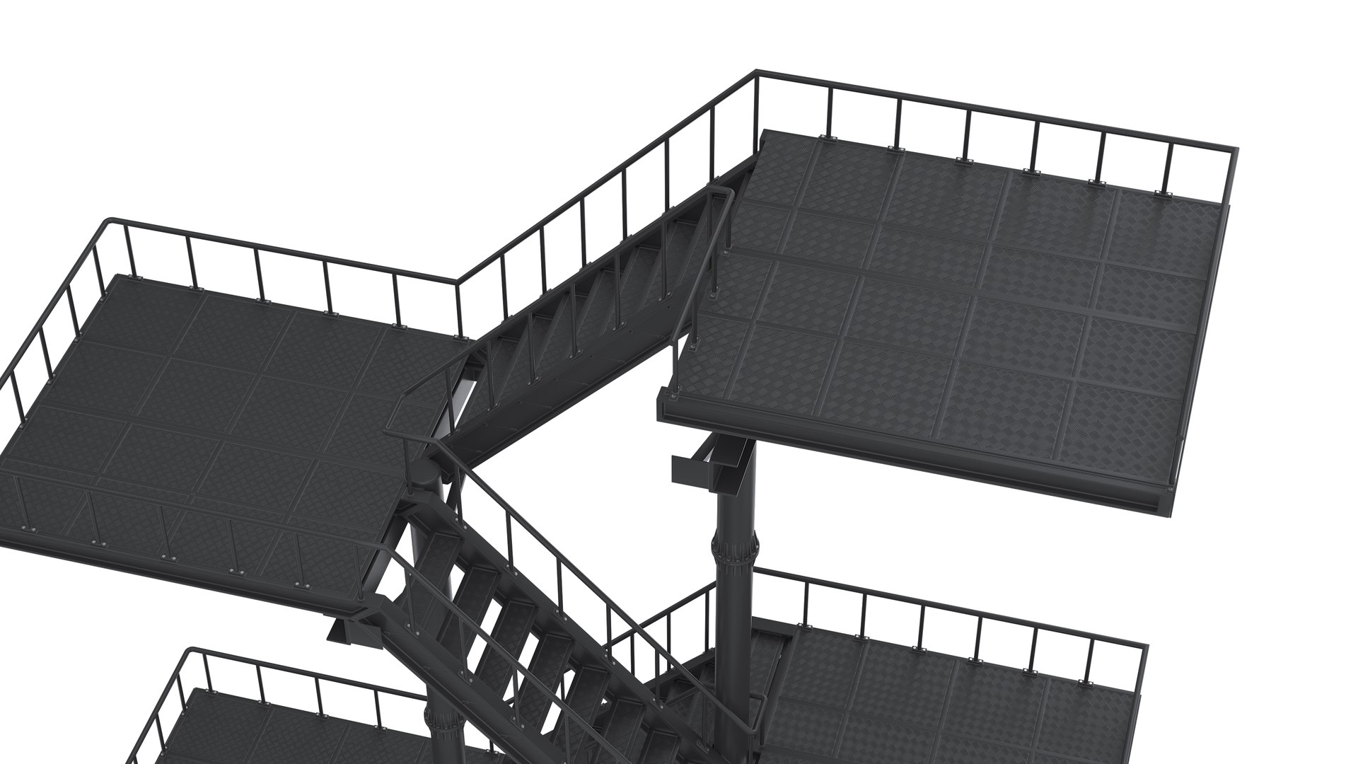 3D Model Fire Escape Staircase - TurboSquid 2335292