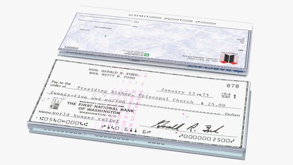 modelo 3d Cheque bancario - TurboSquid 2061265