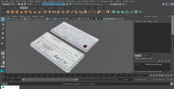 modelo 3d Cheque bancario - TurboSquid 2061265
