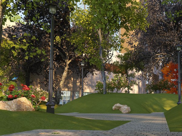 modelo 3d Park path tree - TurboSquid 2056478