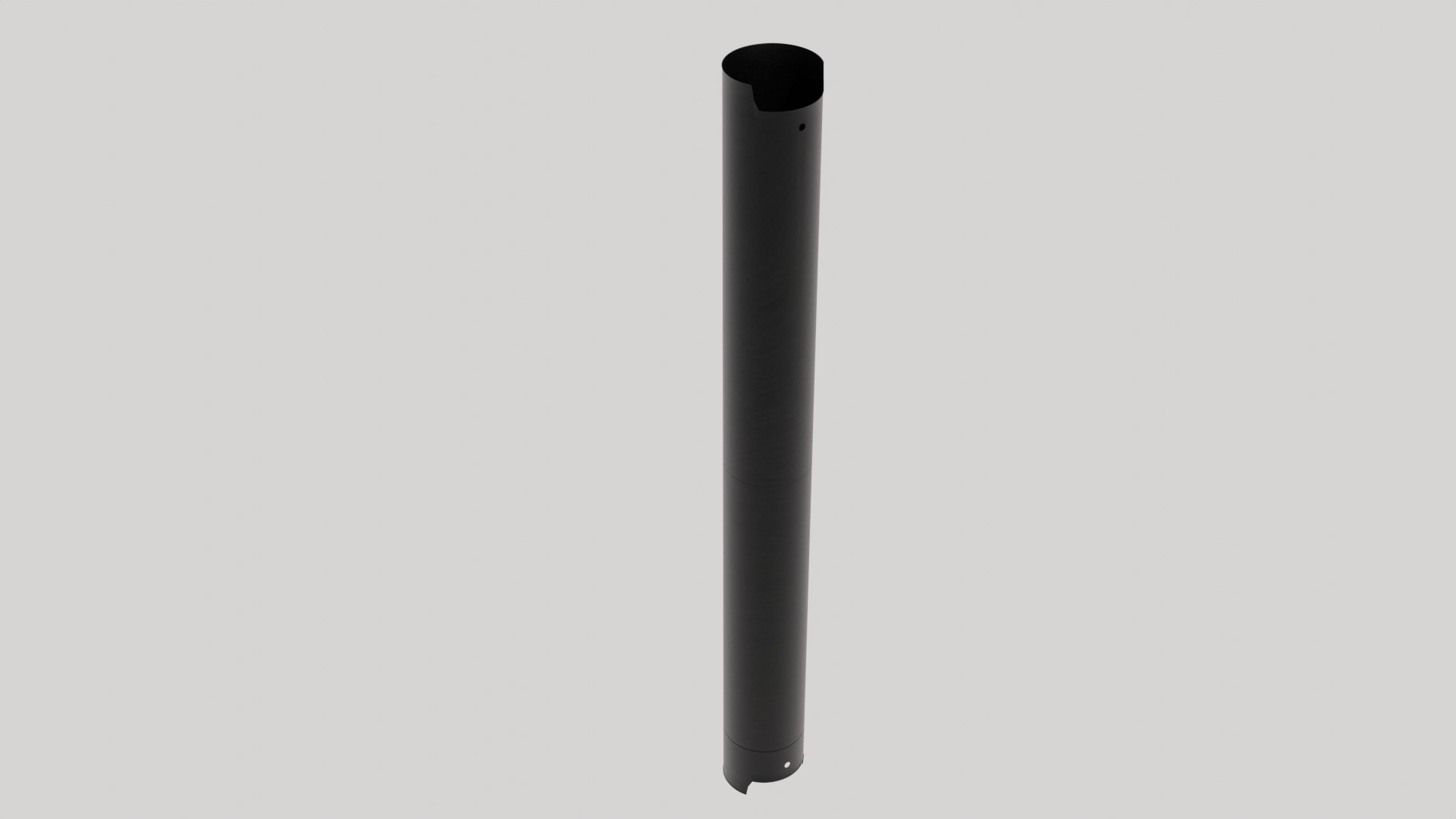 3D Black Chimney Stove Pipe Set Model - TurboSquid 2070912