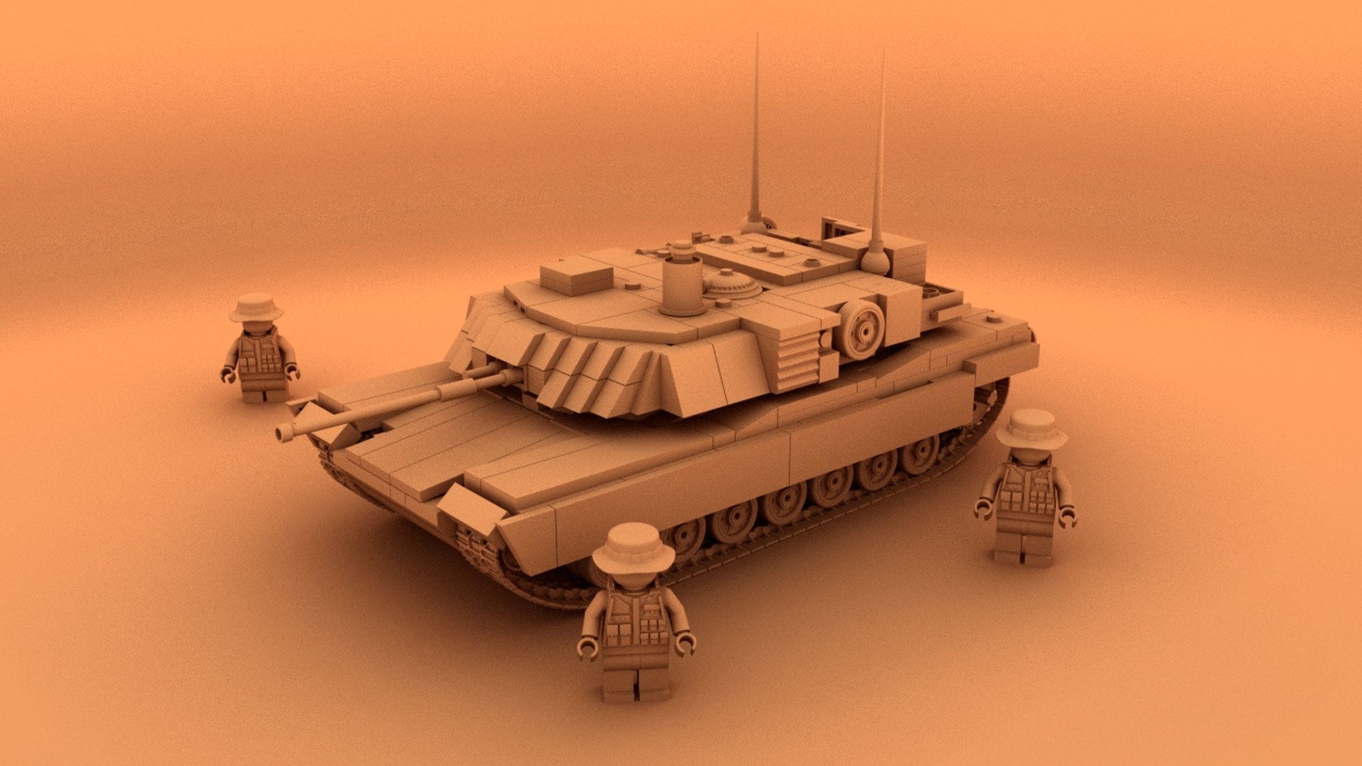 Lego Tank Abrams M1a2 3D Model - TurboSquid 1222719