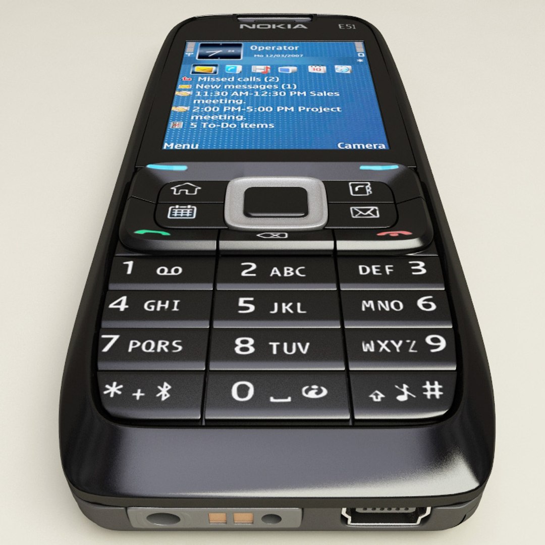 3d Realistic Nokia E51 Model