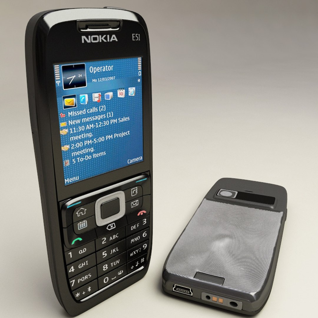 3d Realistic Nokia E51 Model