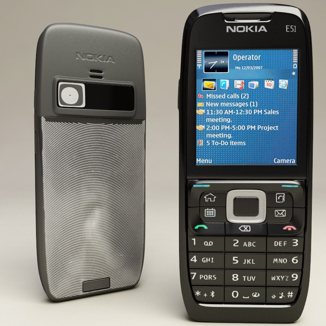 3d Realistic Nokia E51 Model