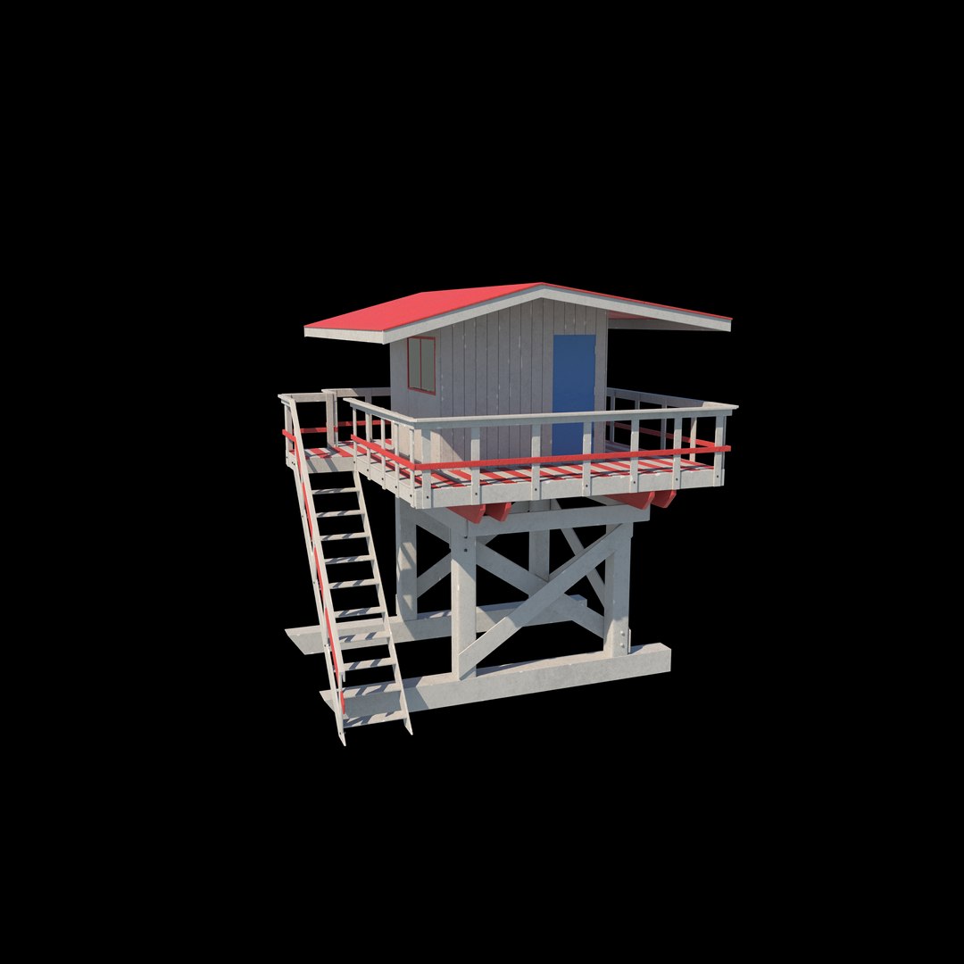 3D Model Outdoor Beach Lifeguard Pack 3D Model - TurboSquid 2344411
