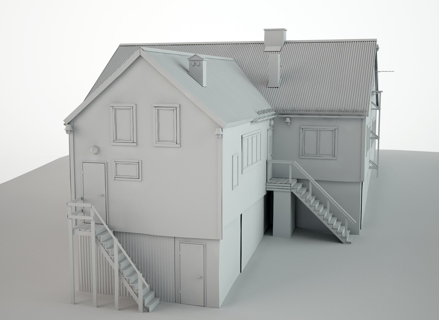 Cabin snow model - TurboSquid 1245769