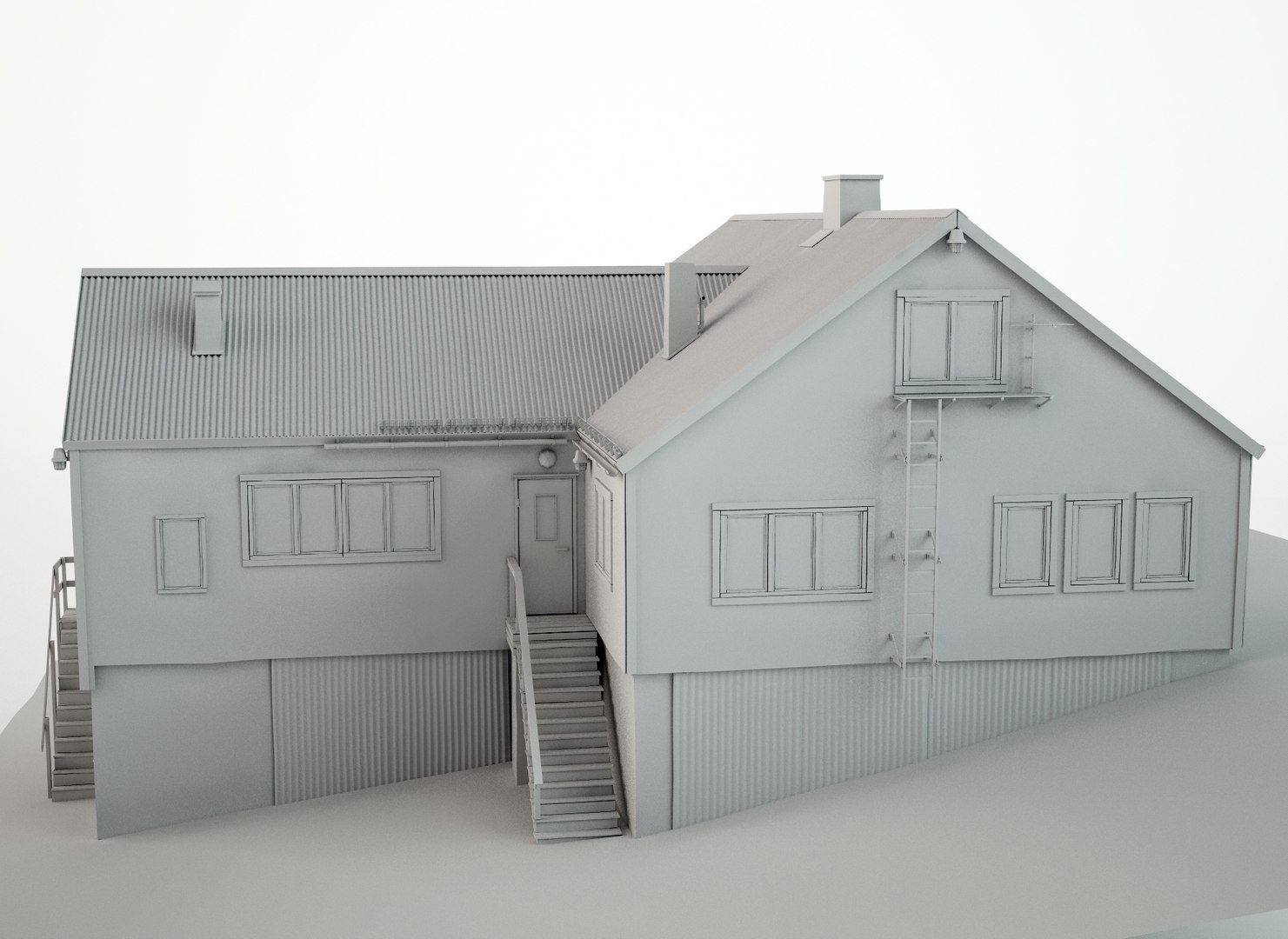 Cabin snow model - TurboSquid 1245769