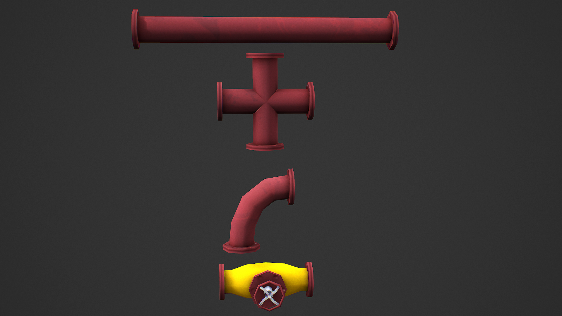 3D Industrial Pipes Modular - Low Poly Game Ready - TurboSquid 2041012
