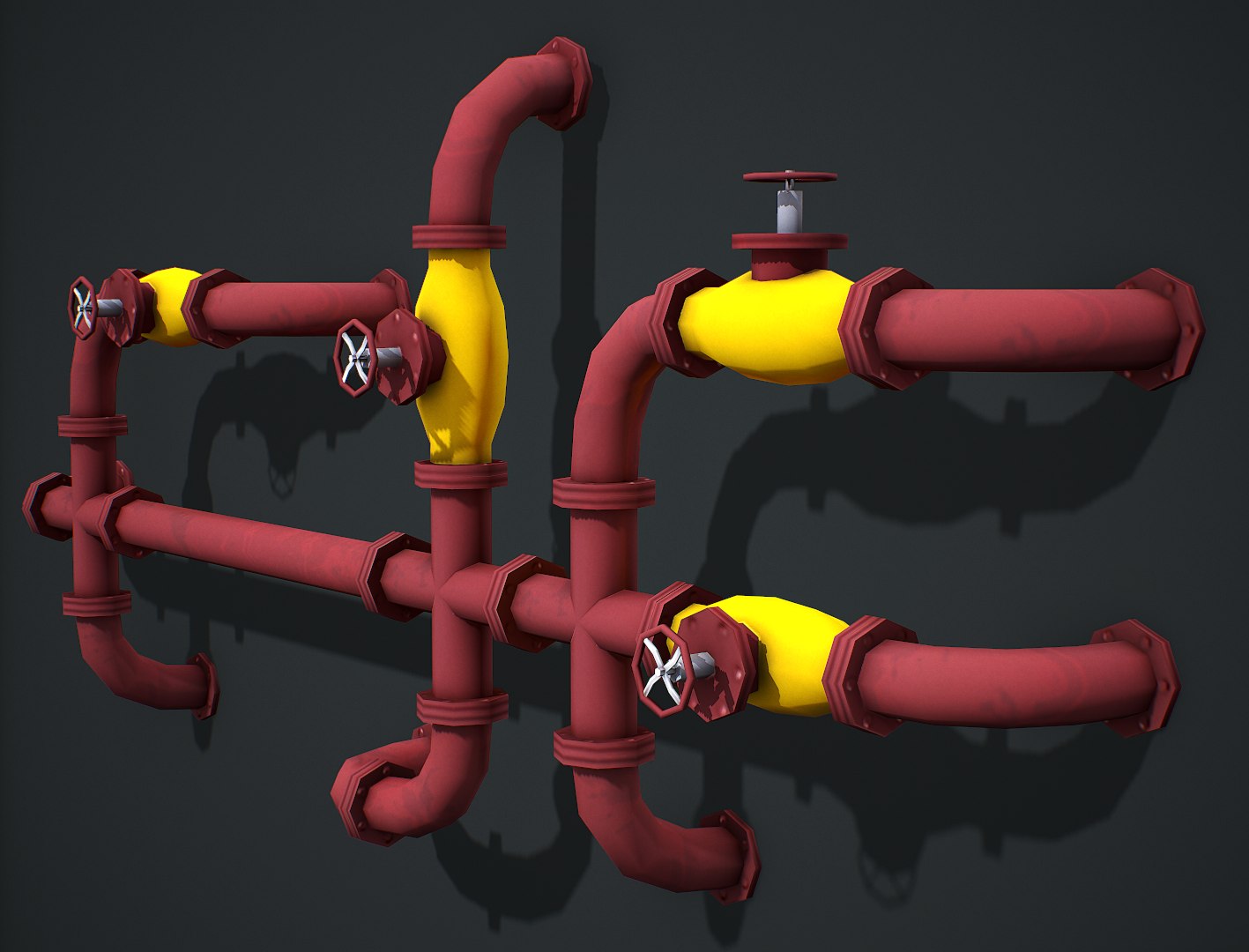 3D Industrial Pipes Modular - Low Poly Game Ready - TurboSquid 2041012