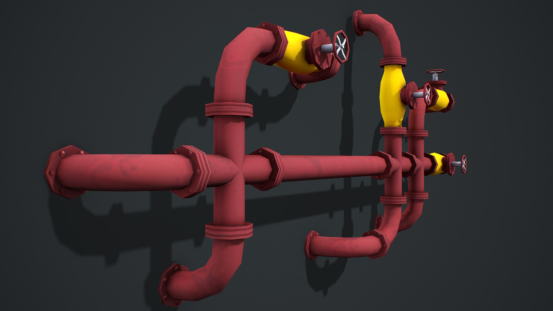 3D Industrial Pipes Modular - Low Poly Game Ready - TurboSquid 2041012