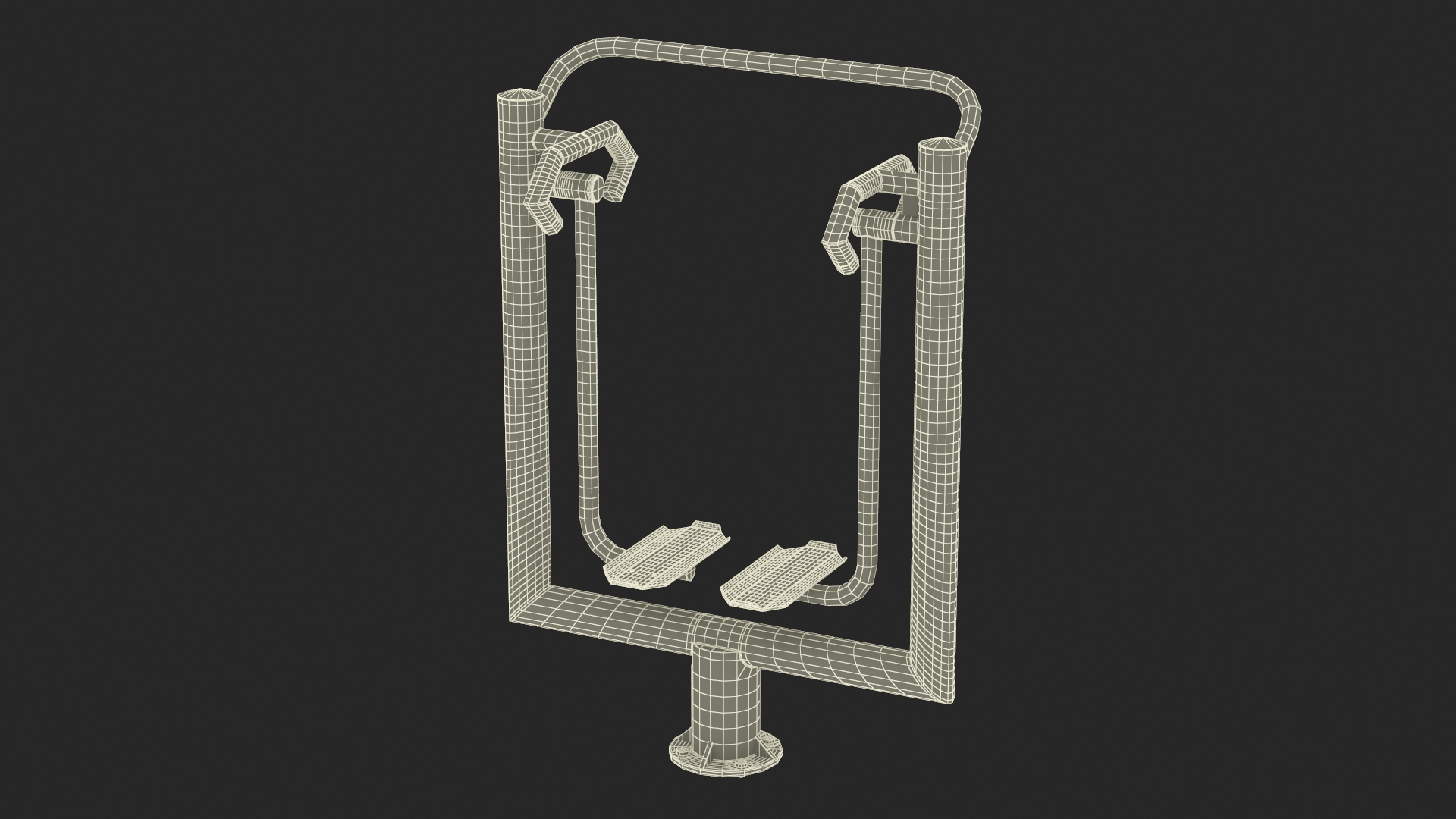 3D Air Walker Outdoor Fitness Equipment Yellow Model - TurboSquid 2046571