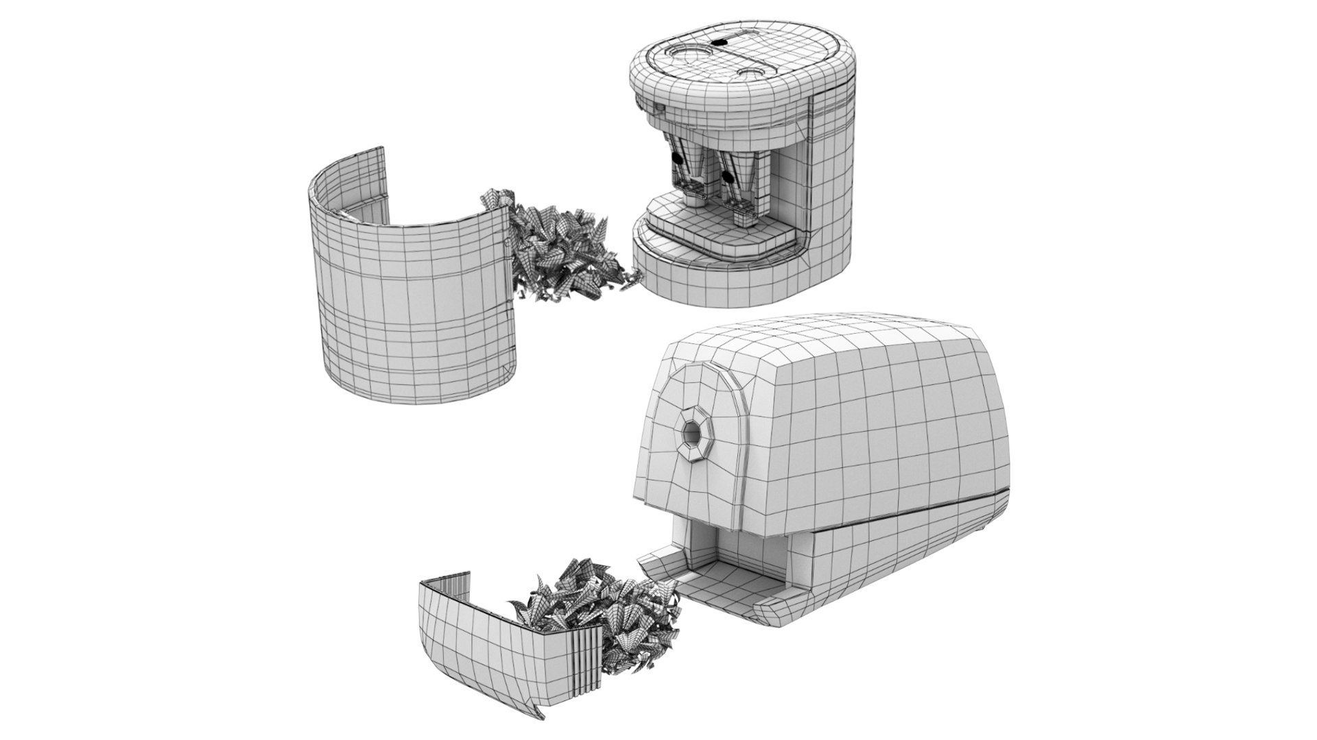 Set Of Electric Sharpeners 3D Model - TurboSquid 2293307