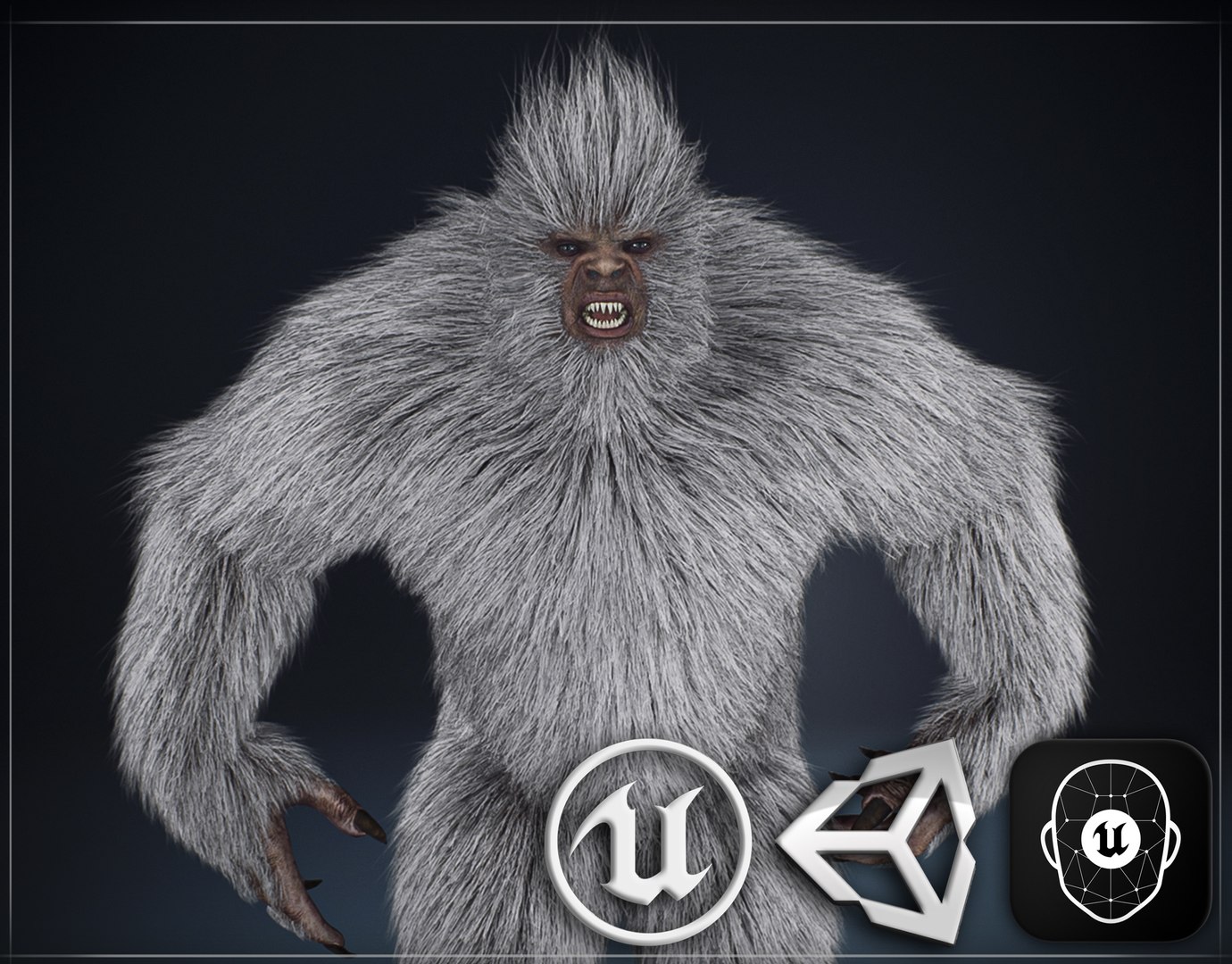 Yeti With Groom Hair 3D Model - TurboSquid 2308198