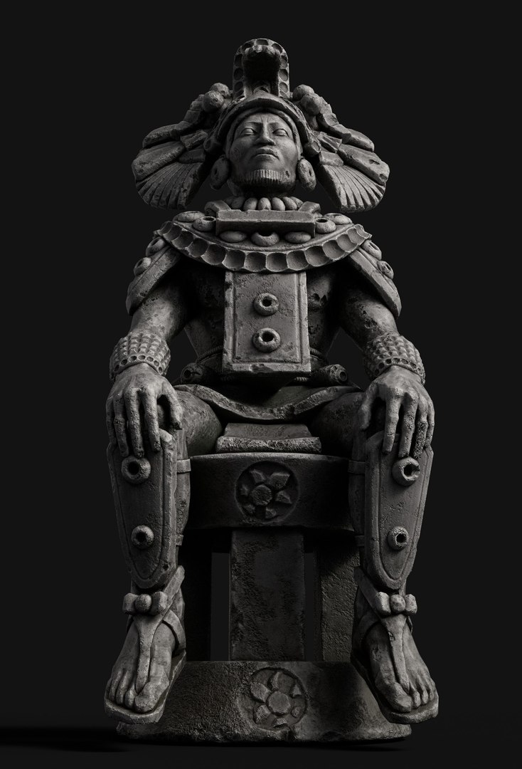 3D Mayan Chief Statue - TurboSquid 2226966