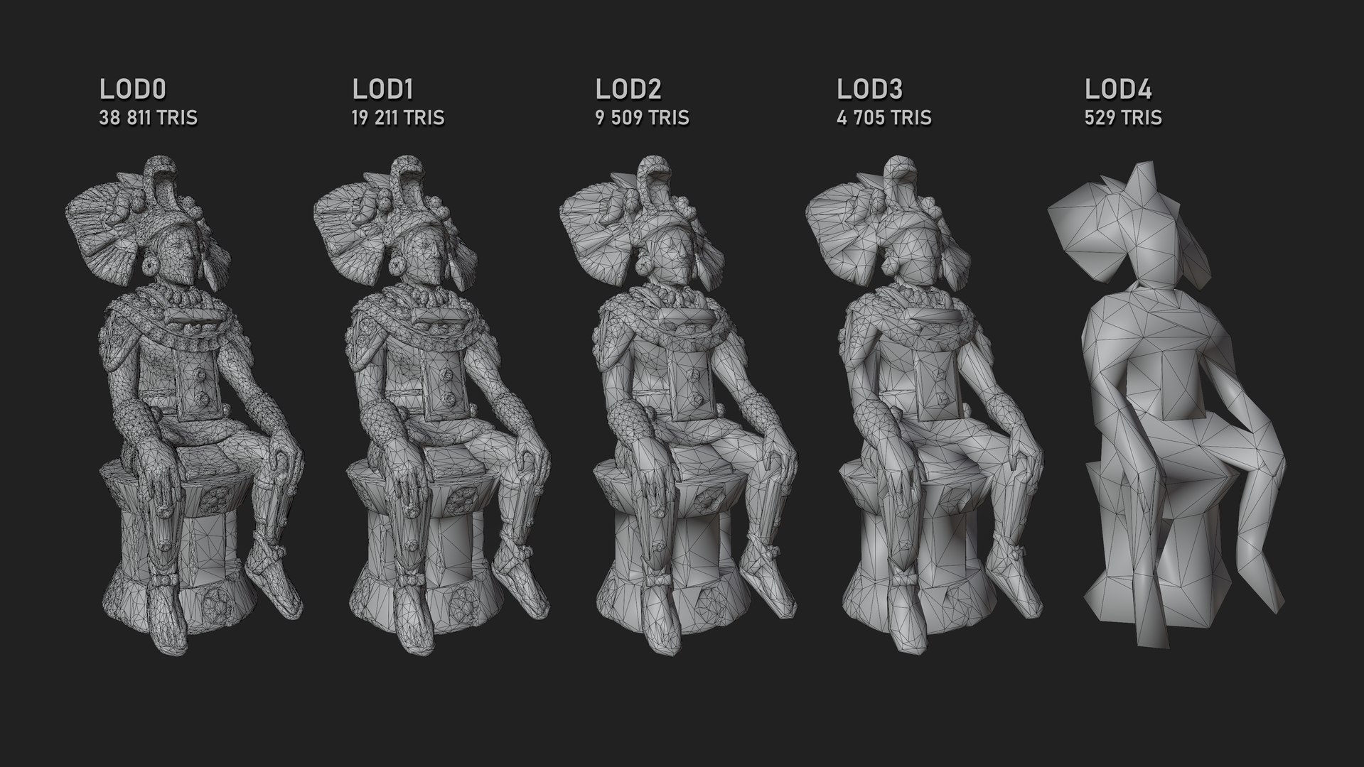 3D Mayan Chief Statue - TurboSquid 2226966
